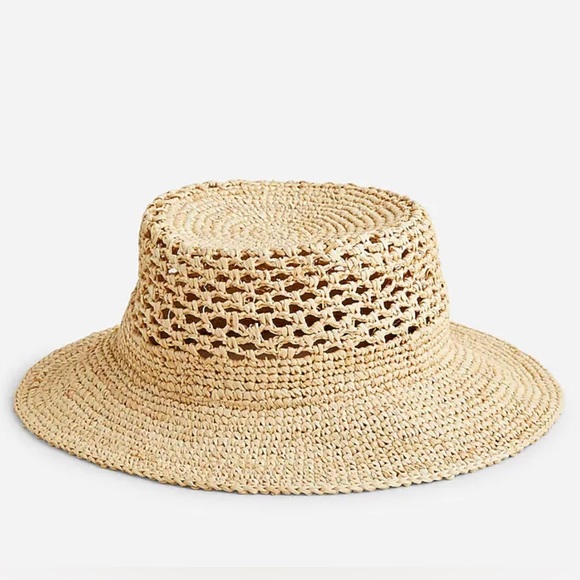 J. Crew | Accessories | Jcrew Open Weave Packable Straw Hat | Poshmark
